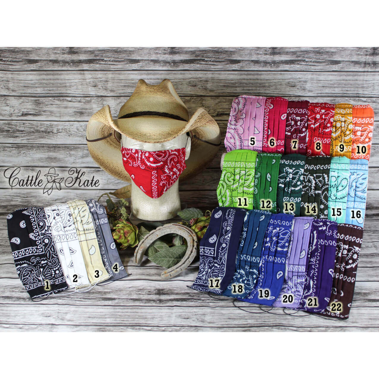 Bandana Fabric Western Face Mask – Cattle Kate