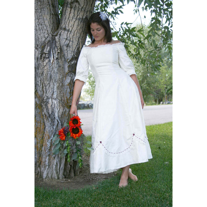 Western Off-the-Shoulder Wedding Dress Made in USA – Cattle Kate